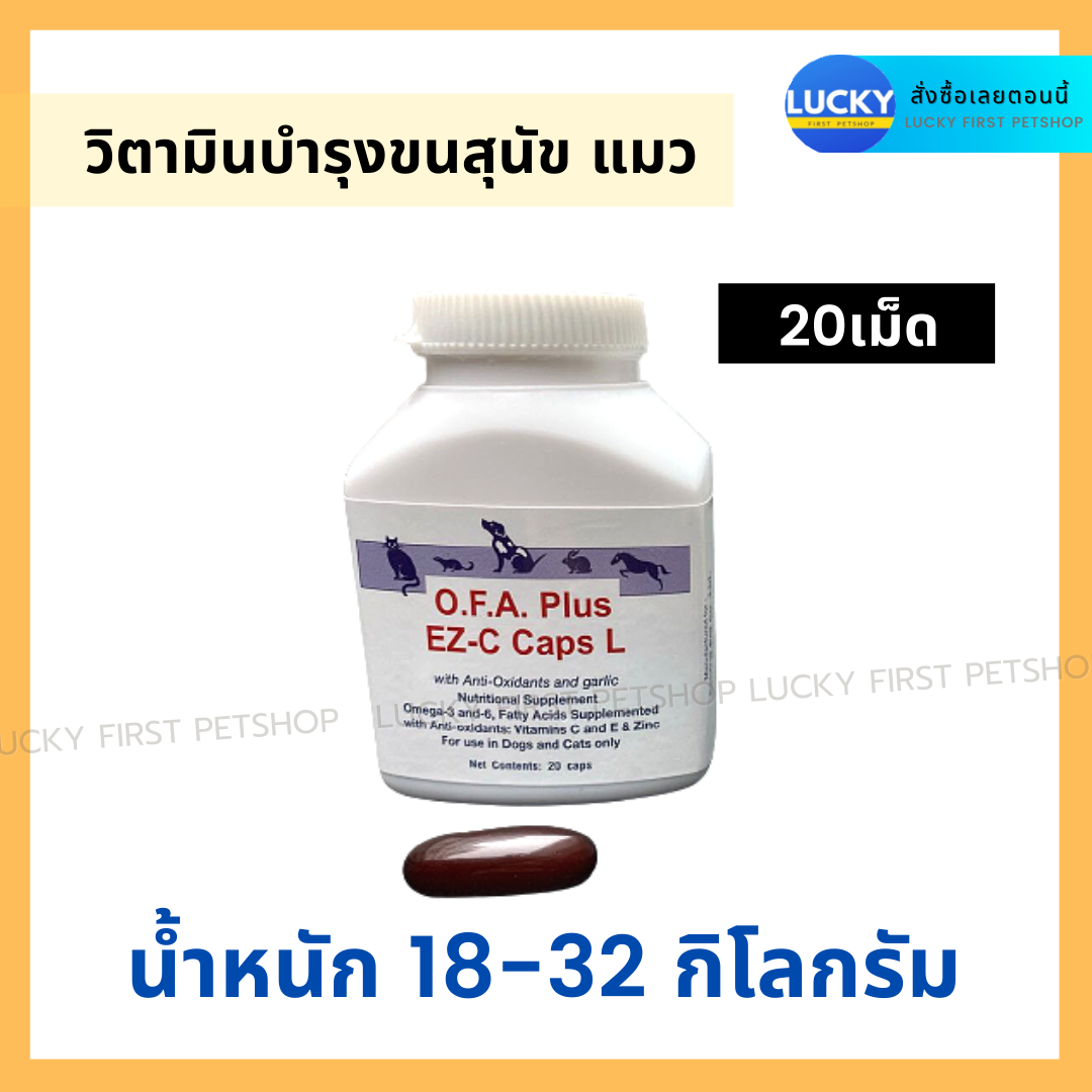 O.F.A. Plus EZ-C วิตามินบำรุงขนและผิวหนังสุนัข แมว ขนขาดหลุดร่วง วิตามินสุนัข แมว วิตามินโรค ...