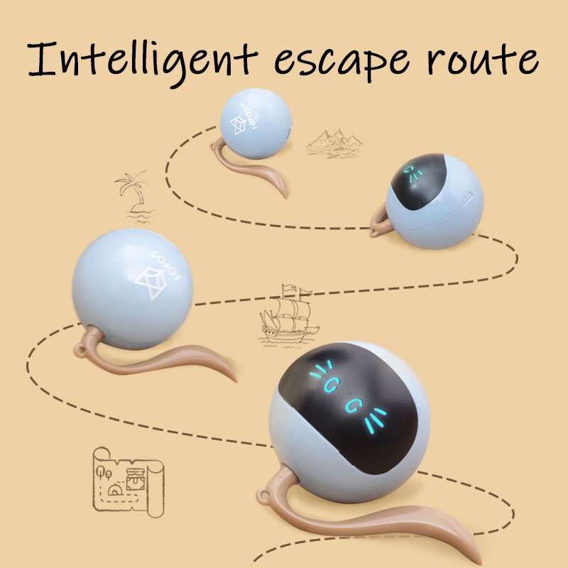 Pet Cat Smart Rotation Ball Toy Cat Interactive Magic Spin Ball Toy ...