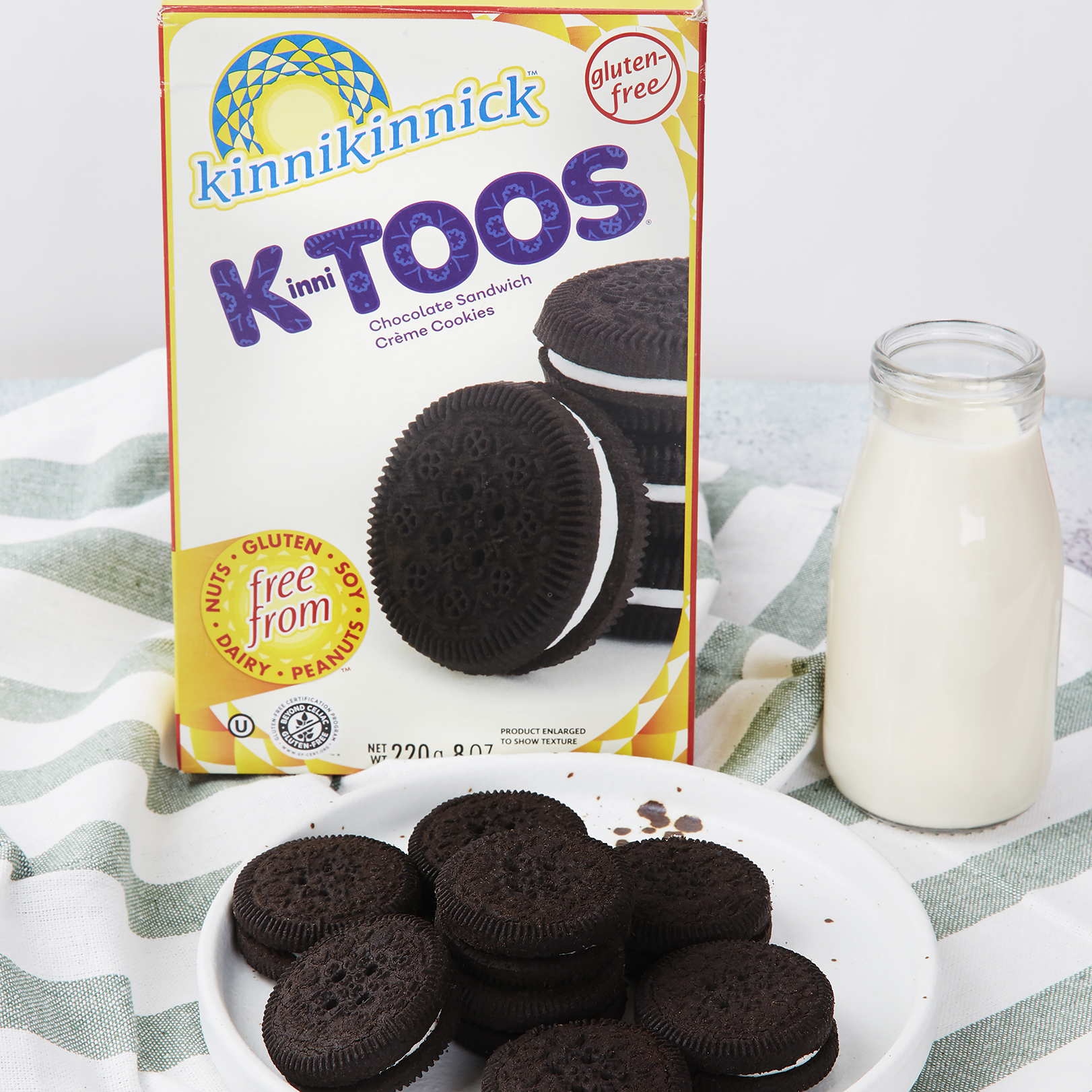 Kinnikinnick Gluten Free KINNITOOS Chocolate Sandwich Creme Cookies ...