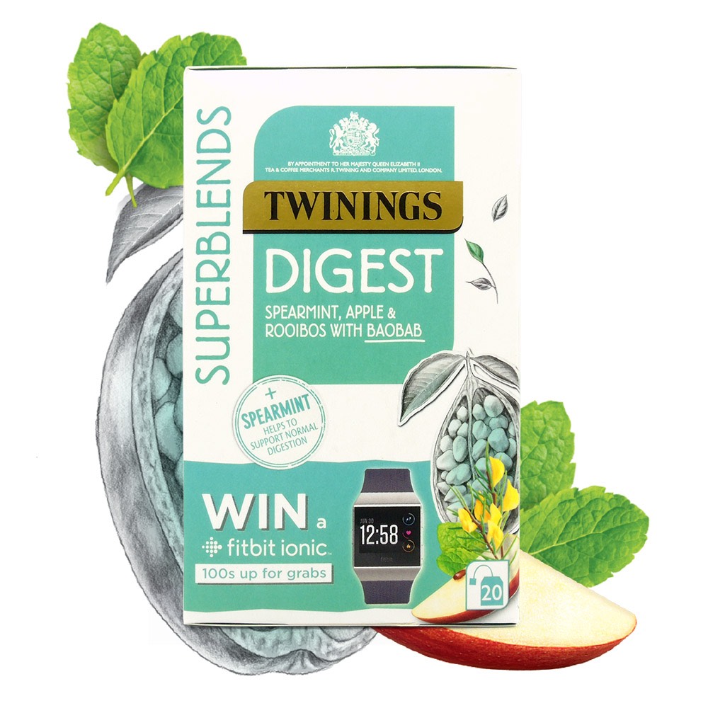 Twinings Superblends - Digest' Spearmint, Apple & Rooibos with Baobab ...