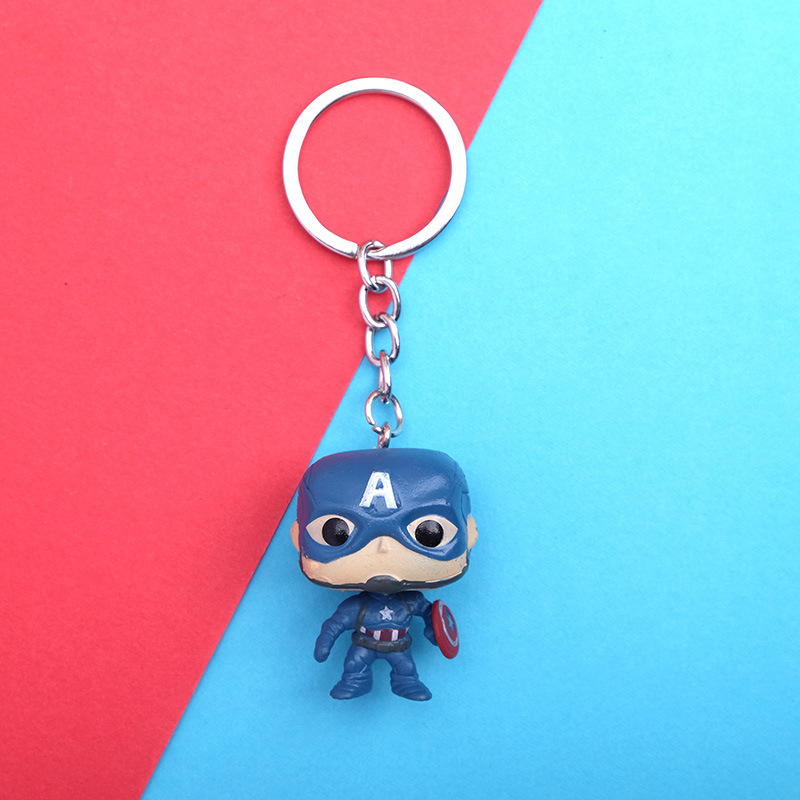 2.2Marvel Keychain Superhero Heroes Anime Figures Doll Cartoon Keyring ...
