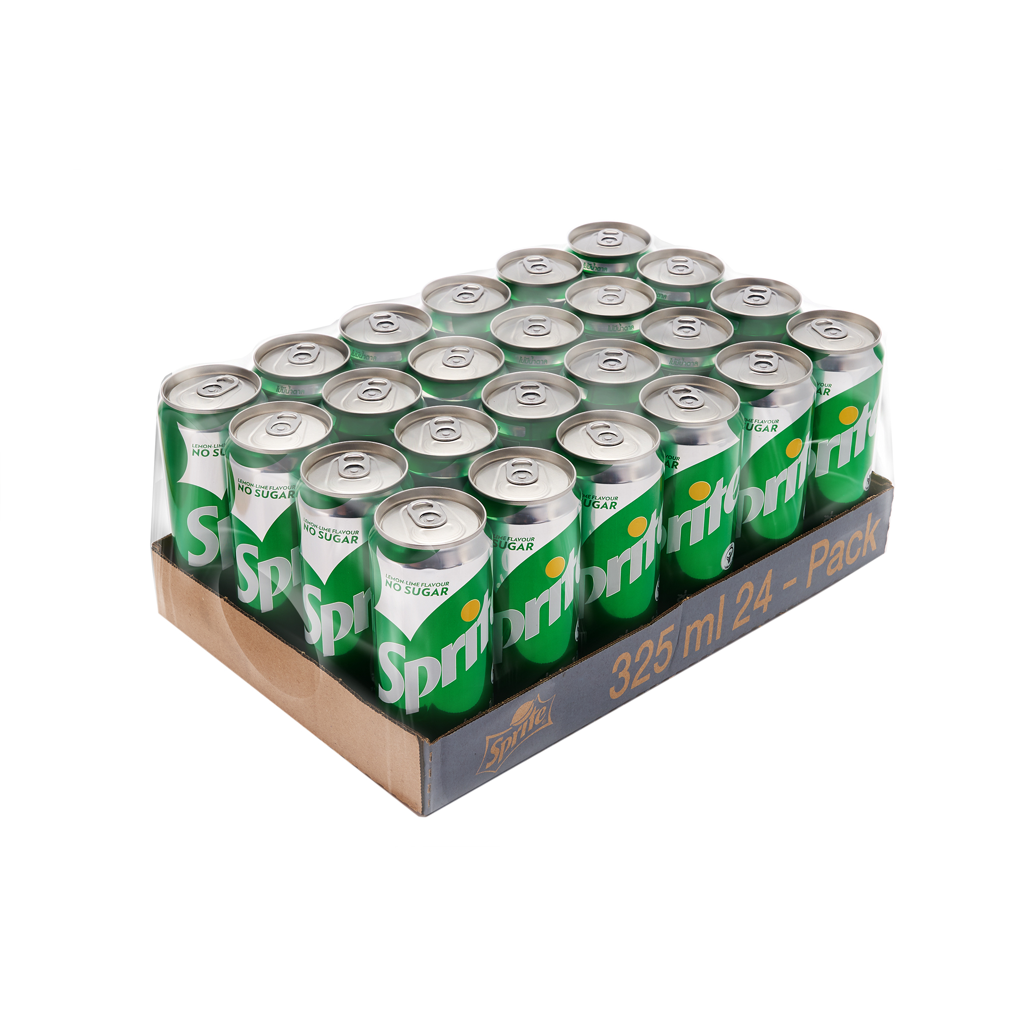 สไปรท์ น้ำอัดลม สูตรไม่มีน้ำตาล 325 มล. 24 กระป๋อง Sprite Soft Drink No ...