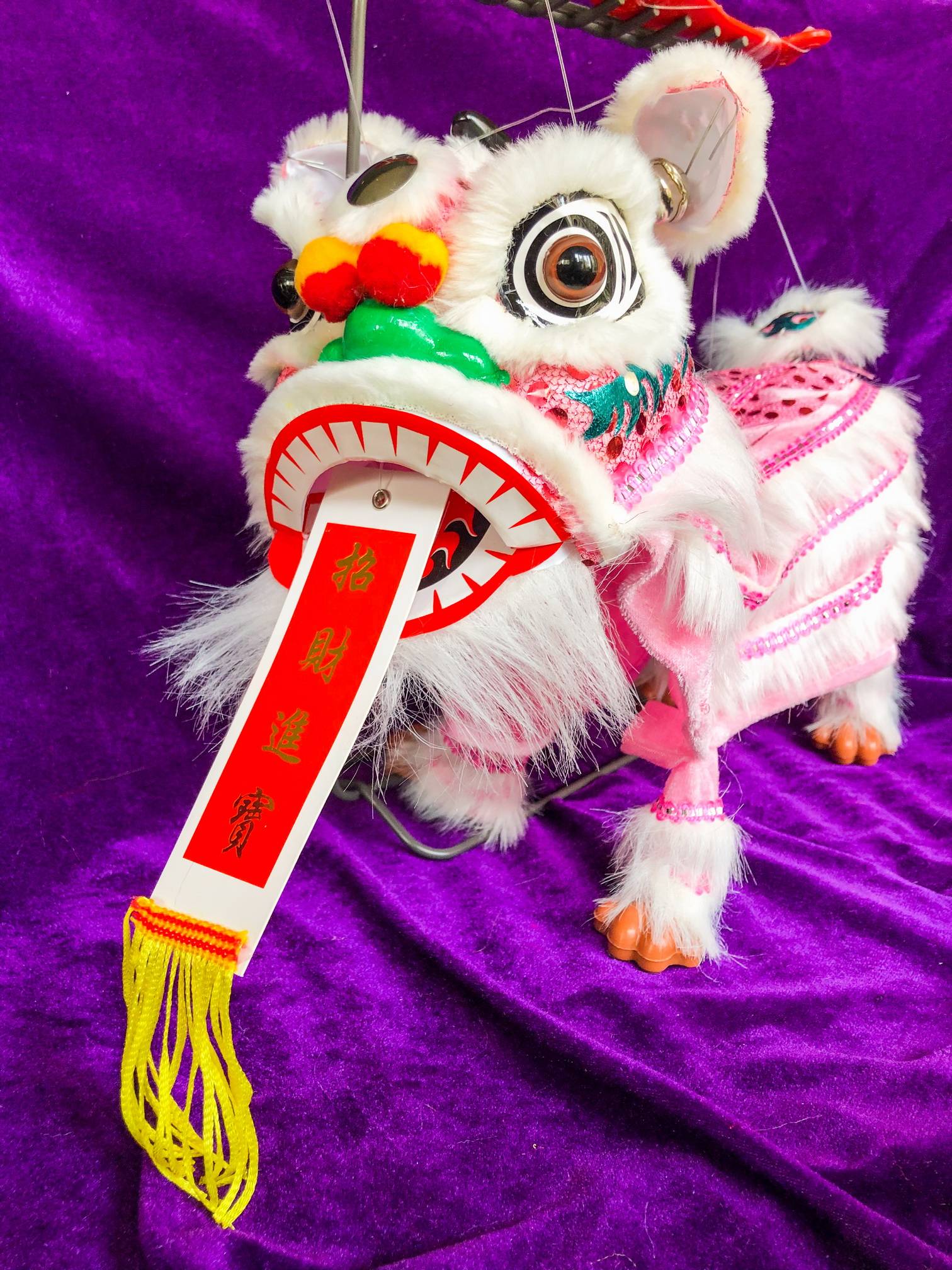 Marionette Lion Danceหุ่นกระบอกสิงโตhandmade cardboard lion dance head ...