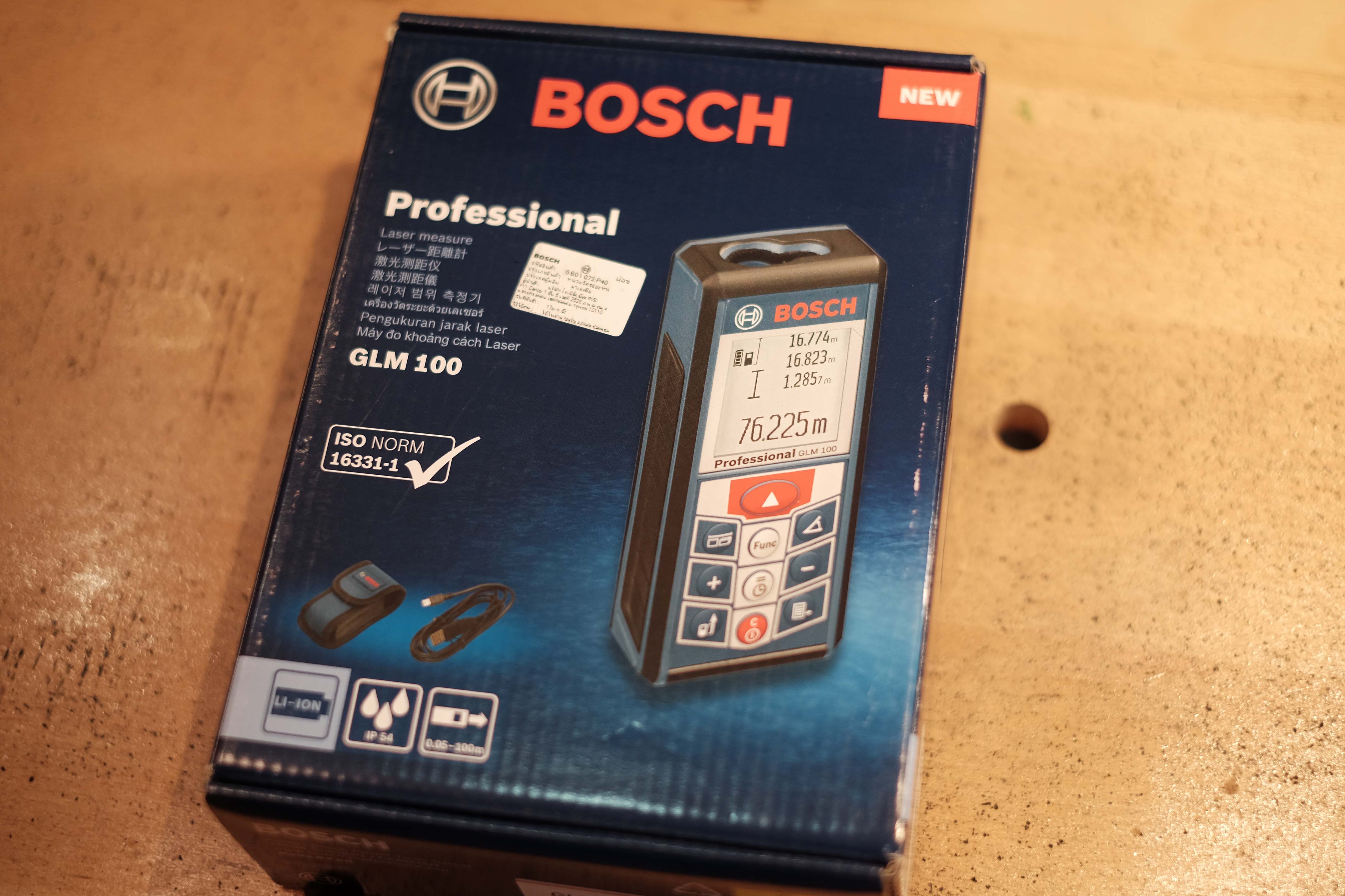 BOSCH เครื่องวัดระยะทางเลเซอร์ รุ่น GLM 100 (100เมตร) - Waantong - ThaiPick