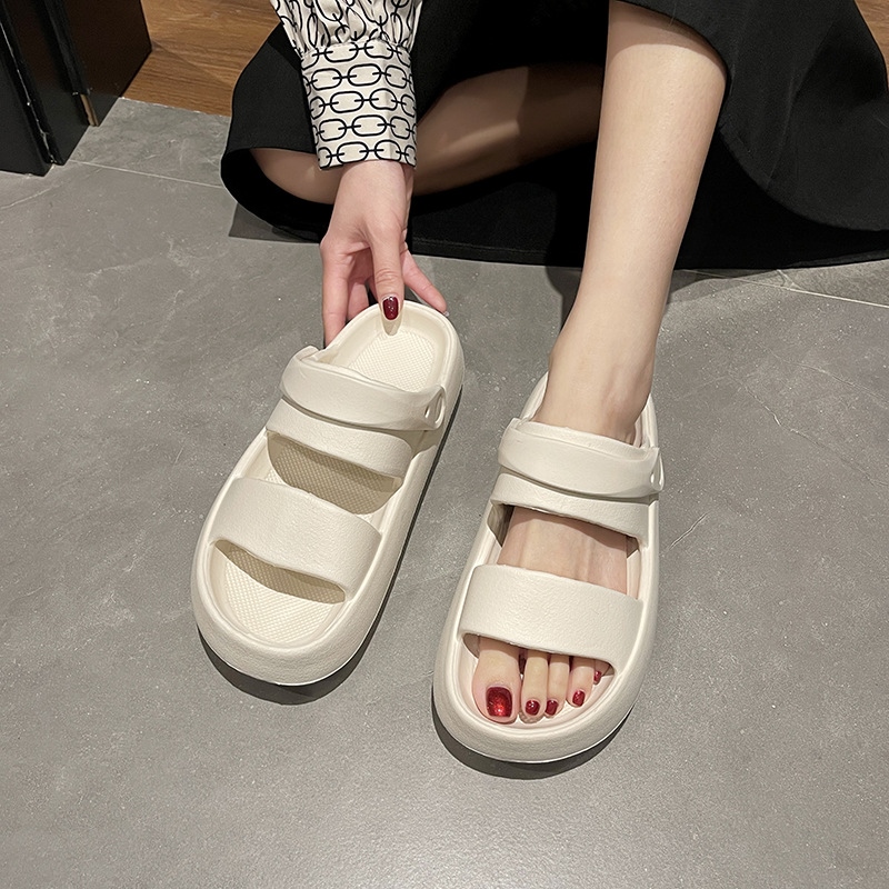 【CW】 Summer Women Thick Platform Slippers Beach Eva Slippers Soft Sole ...