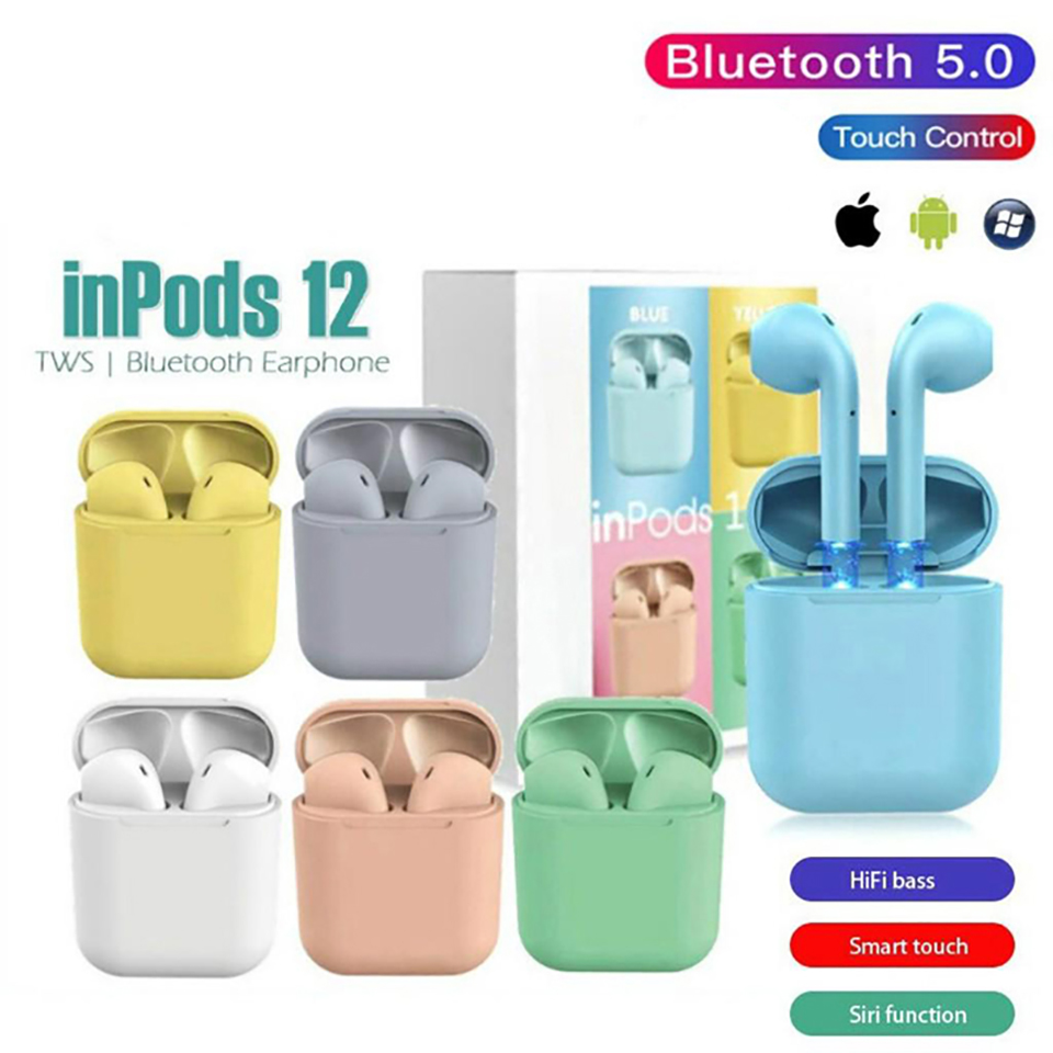 (ใหม่สีโลหะ) เดิมMacaron InPods 12หูฟังบลูทูธไร้สาย,สมาร์ทสัมผัส ...