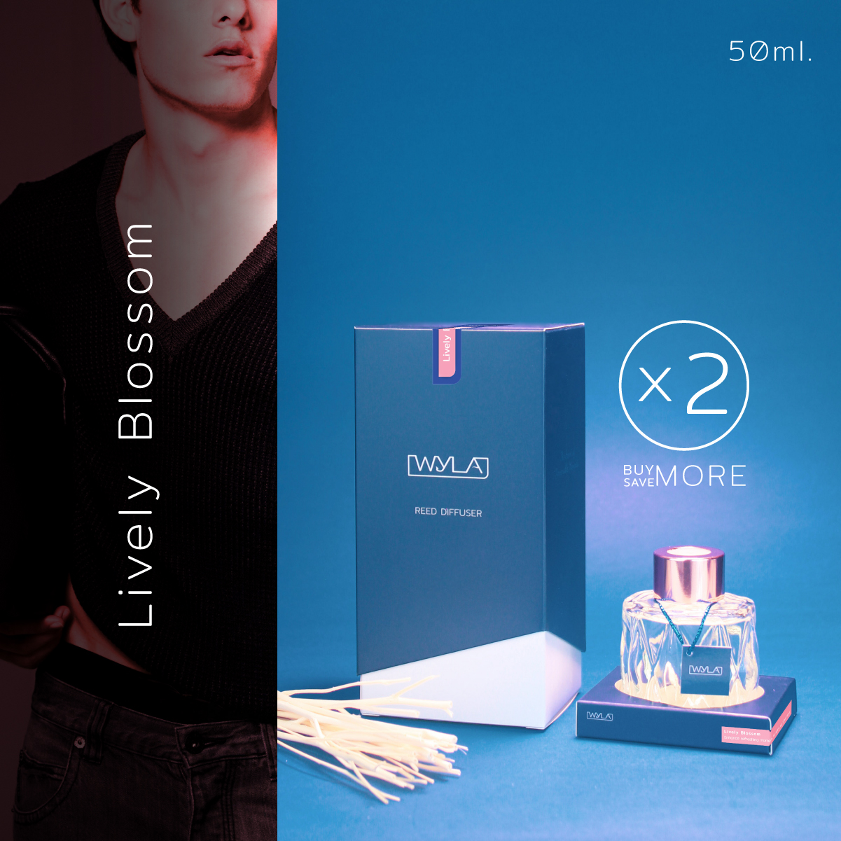 WyLA ก้านไม้หอมปรับอากาศ Reed Diffuser ซื้อคู่ ไซส์เล็ก | Lazada.co.th