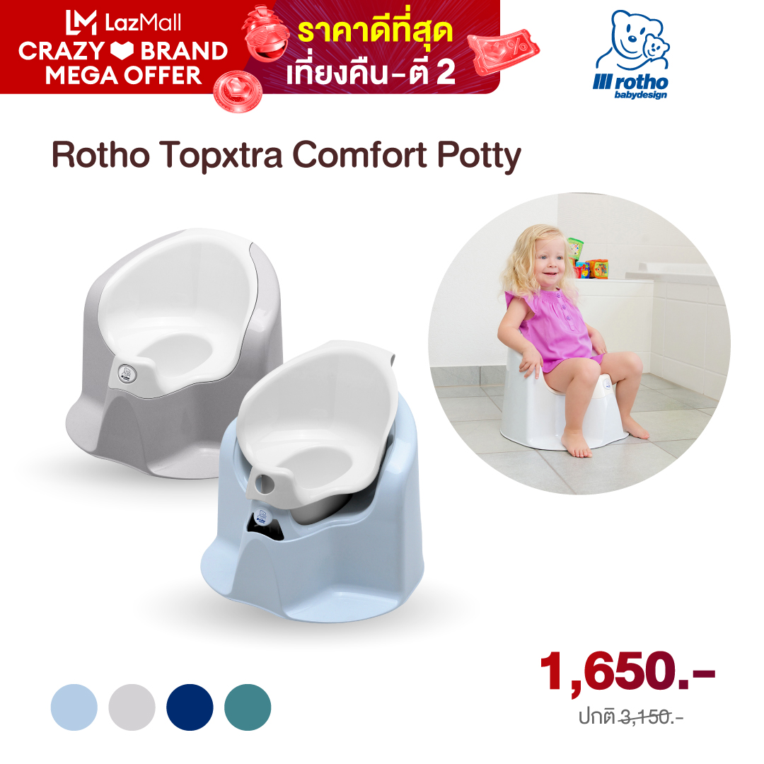 ROTHO TOPXTRA COMFORT POTTY กระโถนสำหรับเด็กขนาดใหญ่ Royal Blue Pearl ...