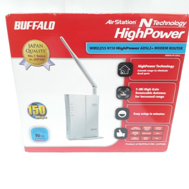 Buffalo AirStation N-Technology Wireless-N150 ADSL2& MODEM ROUTER ...
