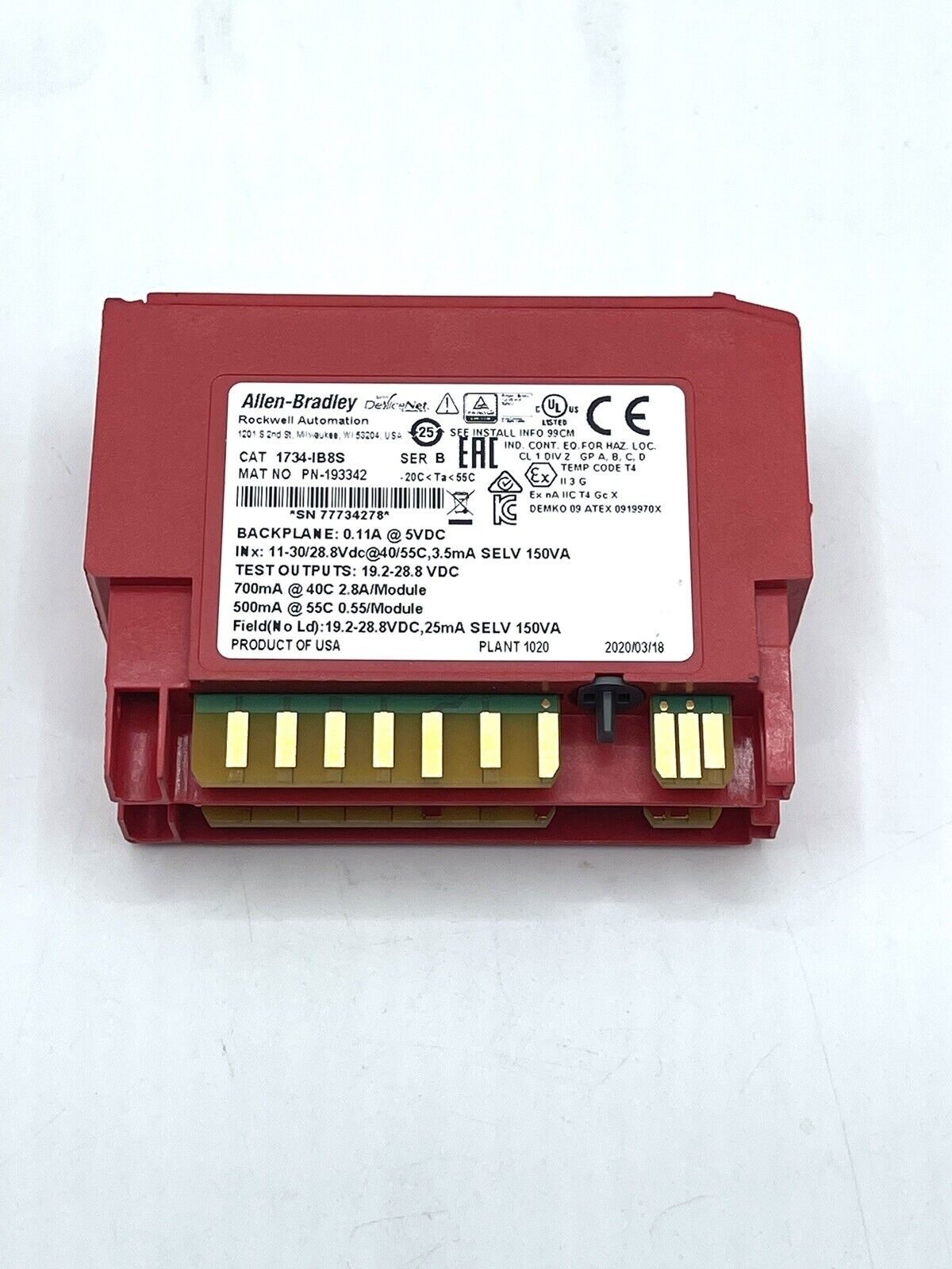 Allen Bradley 1734-IB8S POINT I/O Safety Input Module | Lazada.co.th