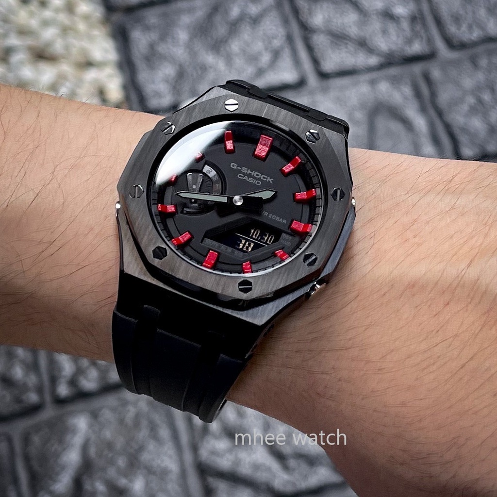 G-Shock Custom AP Style Red Dial Black Rubber Gen3 ของแท้ รับประกัน 1 ...