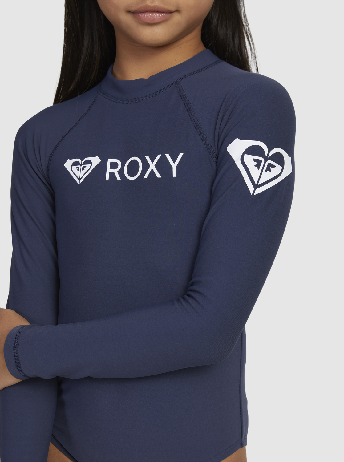 ROXY ชุดว่ายน้ำเด็กโต เก็บอุณถูมิ Girls 6-16 Heater Long Sleeve One-Piece Rashguard 233 ...