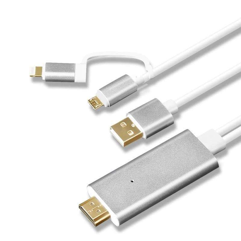 3 in 1 MHL Cable for iPhone HDMI-compatible for Samsung Phone to ...