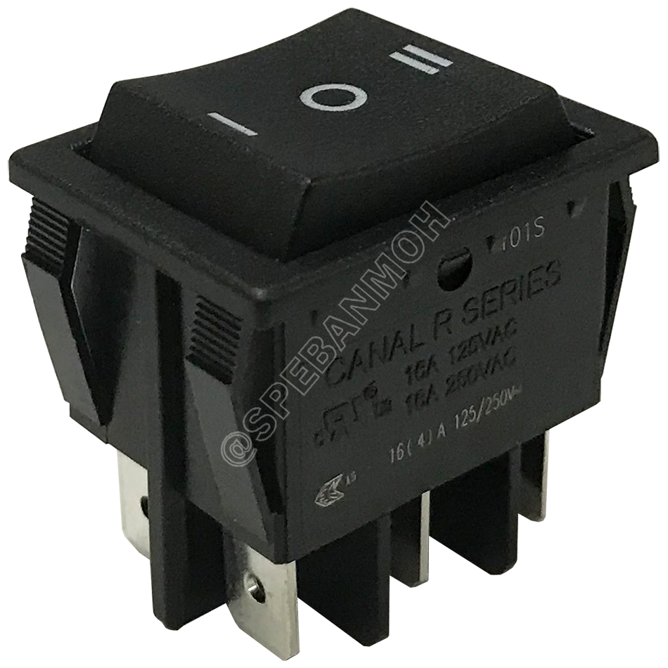 [ 1 ชิ้น ] R-230C6W สวิทช์กระดก Rocker Switch Taiwan R-230C6W 16A 250V ...