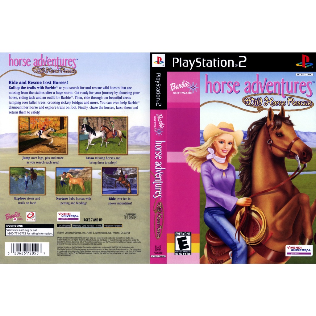 แผ่นเกมส์ PS2 Barbie Horse Adventures - Wild Horse Rescue คุณภาพ ส่งไว ...