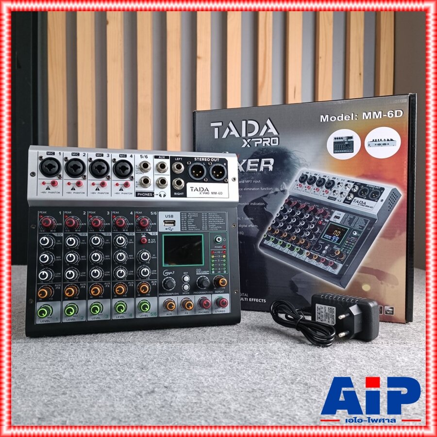 ฟรีค่าส่ง TADA M-6 MIXER MM-6D มิกเซอร์อนาล็อก 6 ช่อง เอฟเฟคแท้ ...