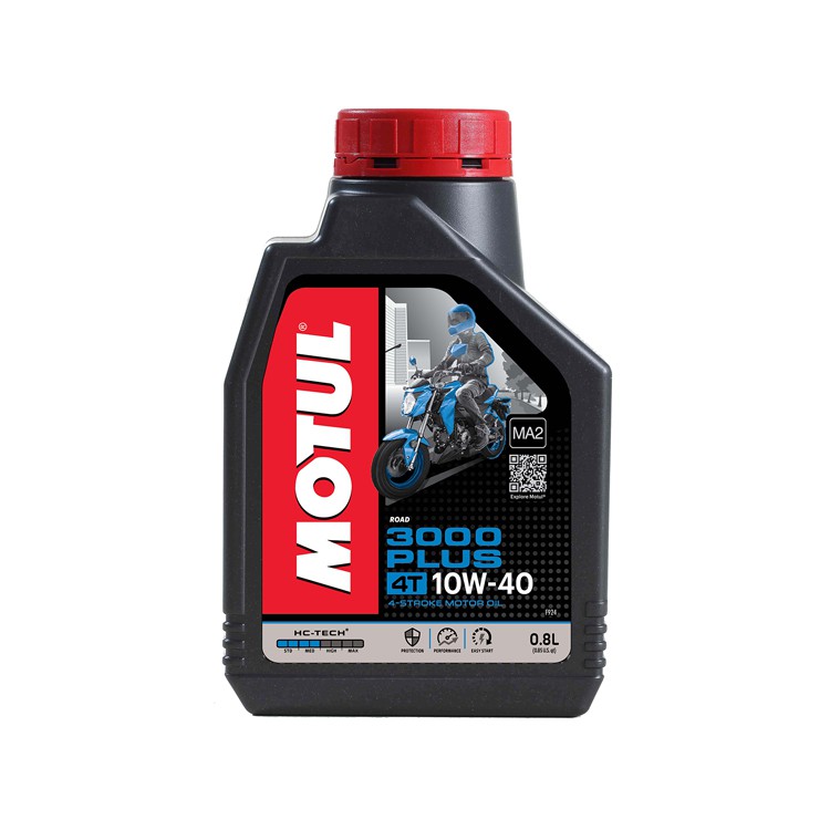 น้ำมันเครื่อง Motul โมตุล 3000 Plus 4T 10W-40 ขนาด 0.8 ลิตร สำหรับรถ ...