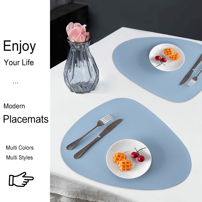 Leather Place mat PU Placemats & Coaster mat for dining table Heat ...