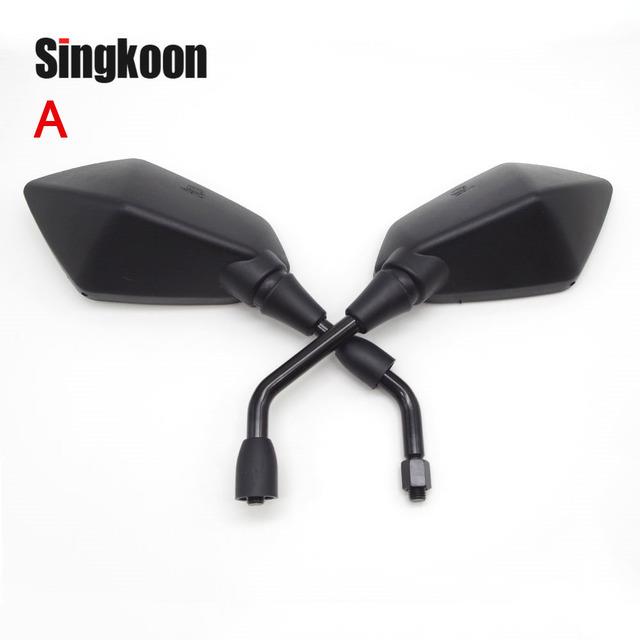 rearview mirror Carbon Fibre Pattern Universal 10mm Motocycle Mirror ...