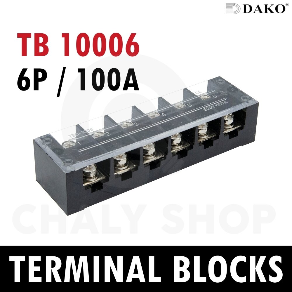 DAKO® TB 10006 6P 100A เทอร์มินอล (Terminal Blocks) | Lazada.co.th