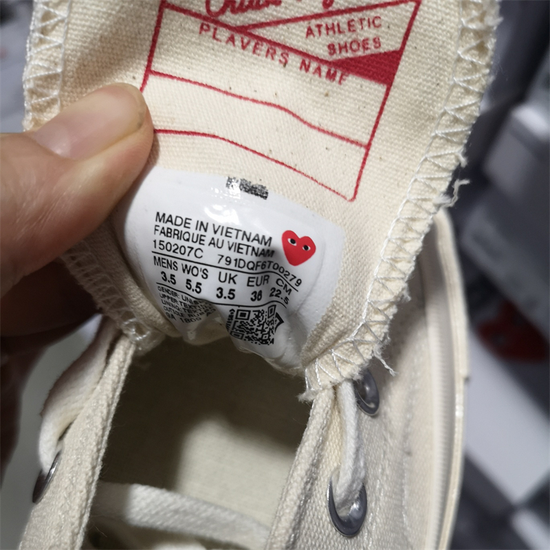 COUNTER IN STOCK CONVERSE 1970S CDG PLAY SPORTS SNEAKERS SHOES 150207C ...