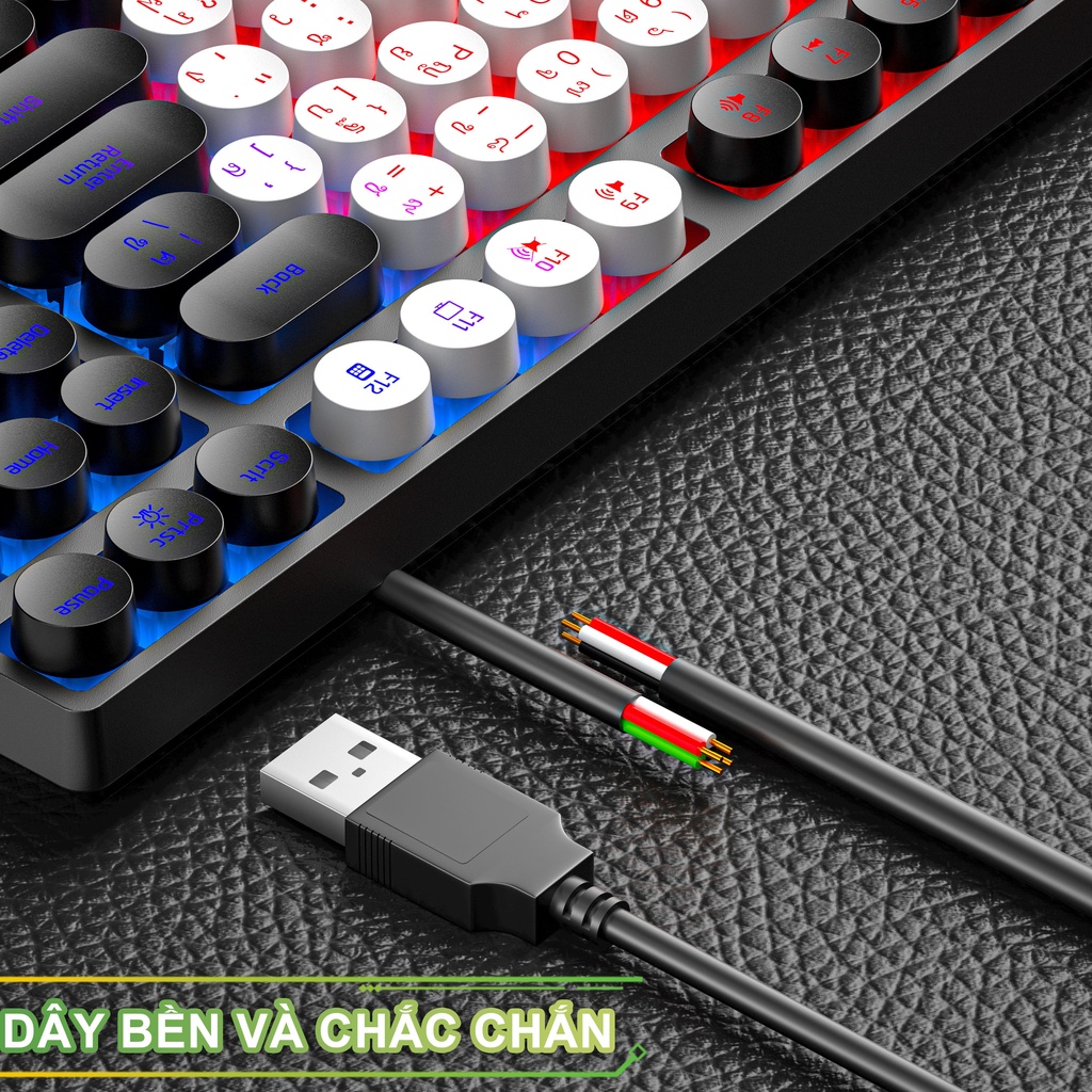 Dark Alien DK100 mechanical keyboard 80 คีย์บอร์ดมีไฟ คีบอร์ดเกมมิ่ง ...