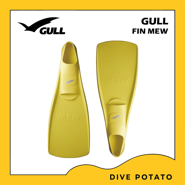 Clearance 25%)***GULL Fins Mew Full Foot ฟินส์ดำน้ำ ตีนกบ Scuba Diving ...