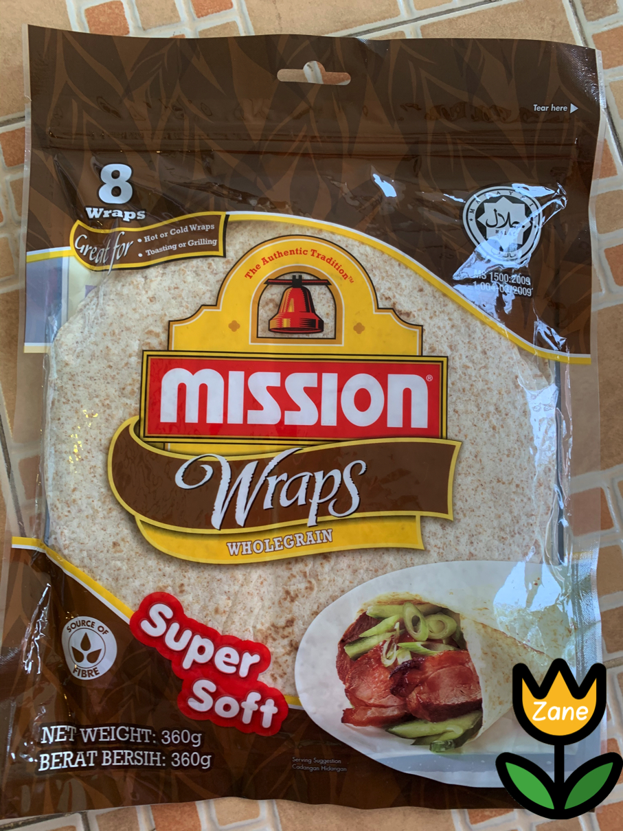 DeliSun 6 Whole Wheat Wraps Tortillas 360g เดลีซัน แผ่นแป้งสาลี แผ่นแป้งตอติญ่า รสธัญพืช 9 นิ้ว ...