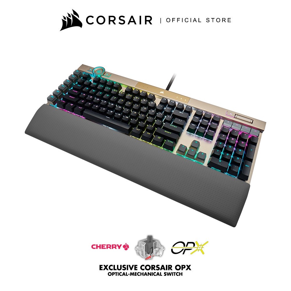 CORSAIR Keyboard K100 RGB Optical-Mechanical Gaming Keyboard - Midnight ...