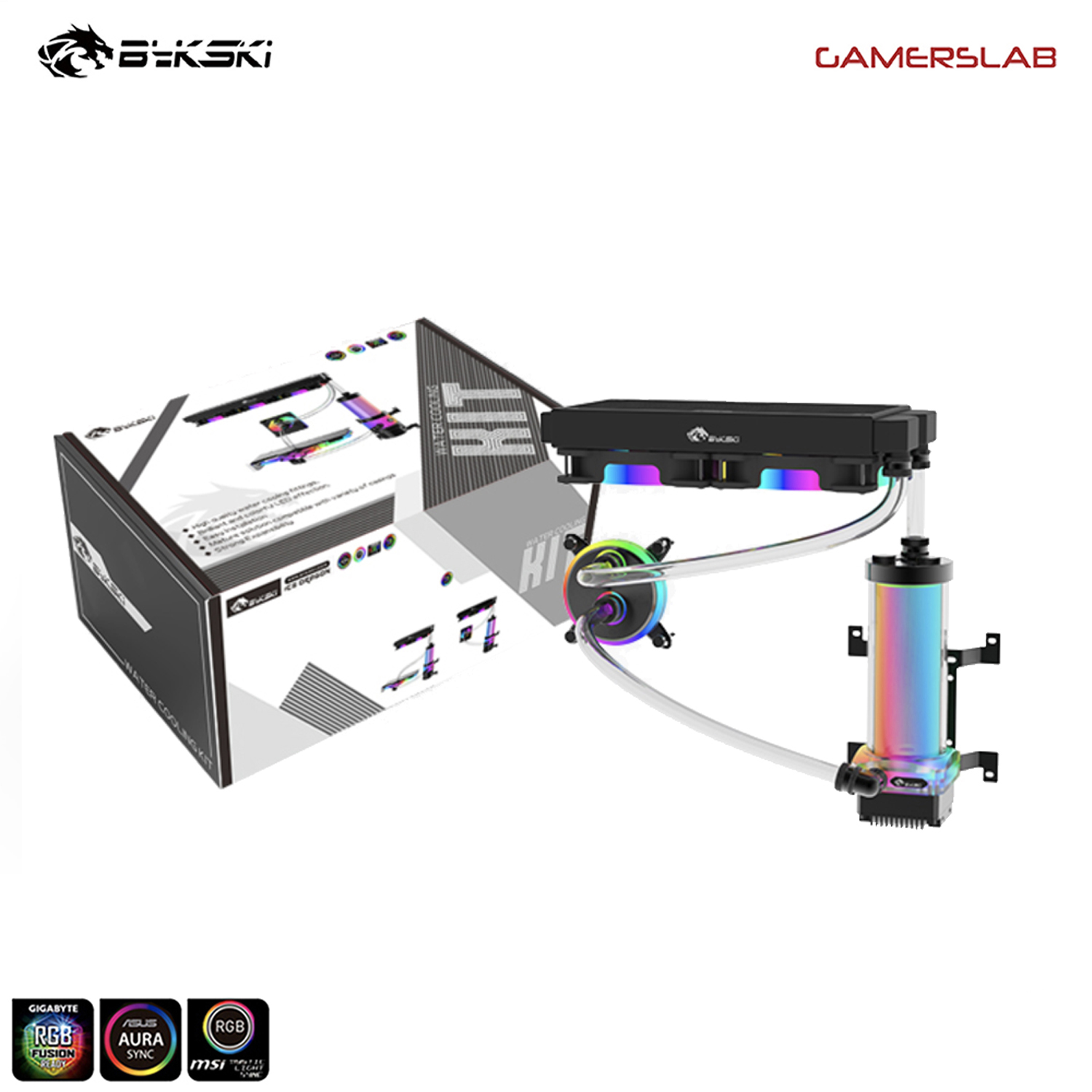 Bykski B-ADS-KIT-CPU240-M RBW 5v 3pin Soft Tube Beginner Program Kits ...