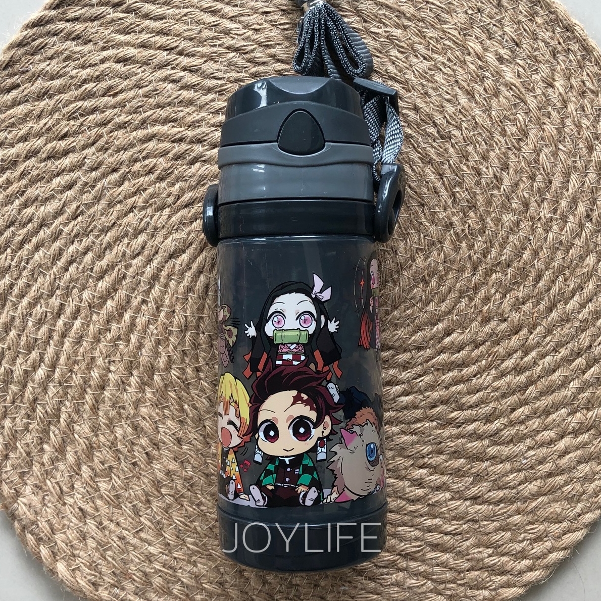 Joylife กระบอกน้ำเด็ก ขวดน้ำเด็กพกพา 450ml กระติกน้ำ มีหลอด ดาบพิฆาตอสูร BPA free water bottle ...