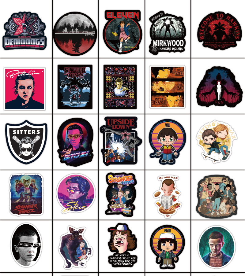 100pcs Stranger Things Stickers Pack Anime Pegatina for Children Decal ...