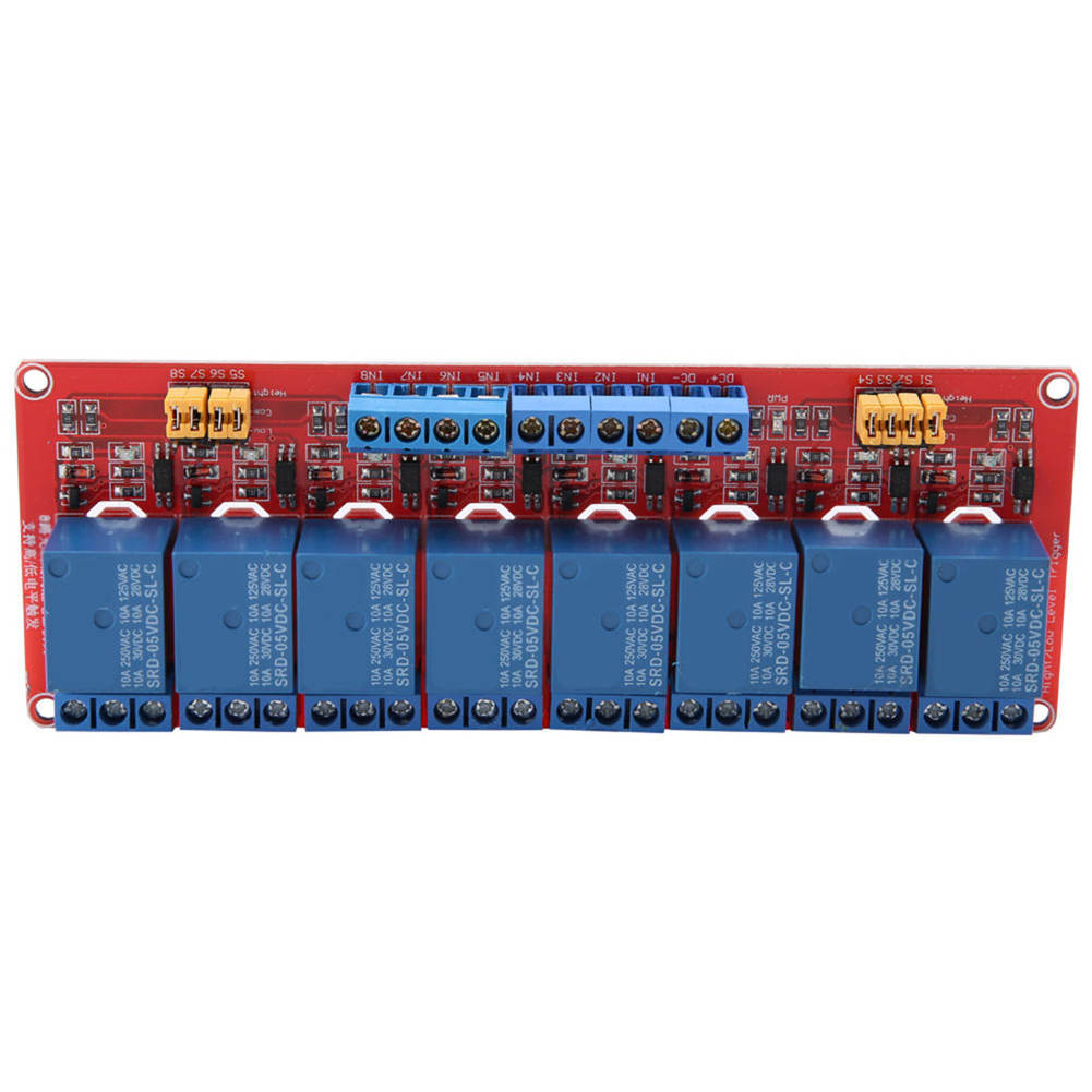 8 Channel Optocoupler Relay Module Board High & Low Trigger 5V / 12V / 24V - I Pad Store - ThaiPick