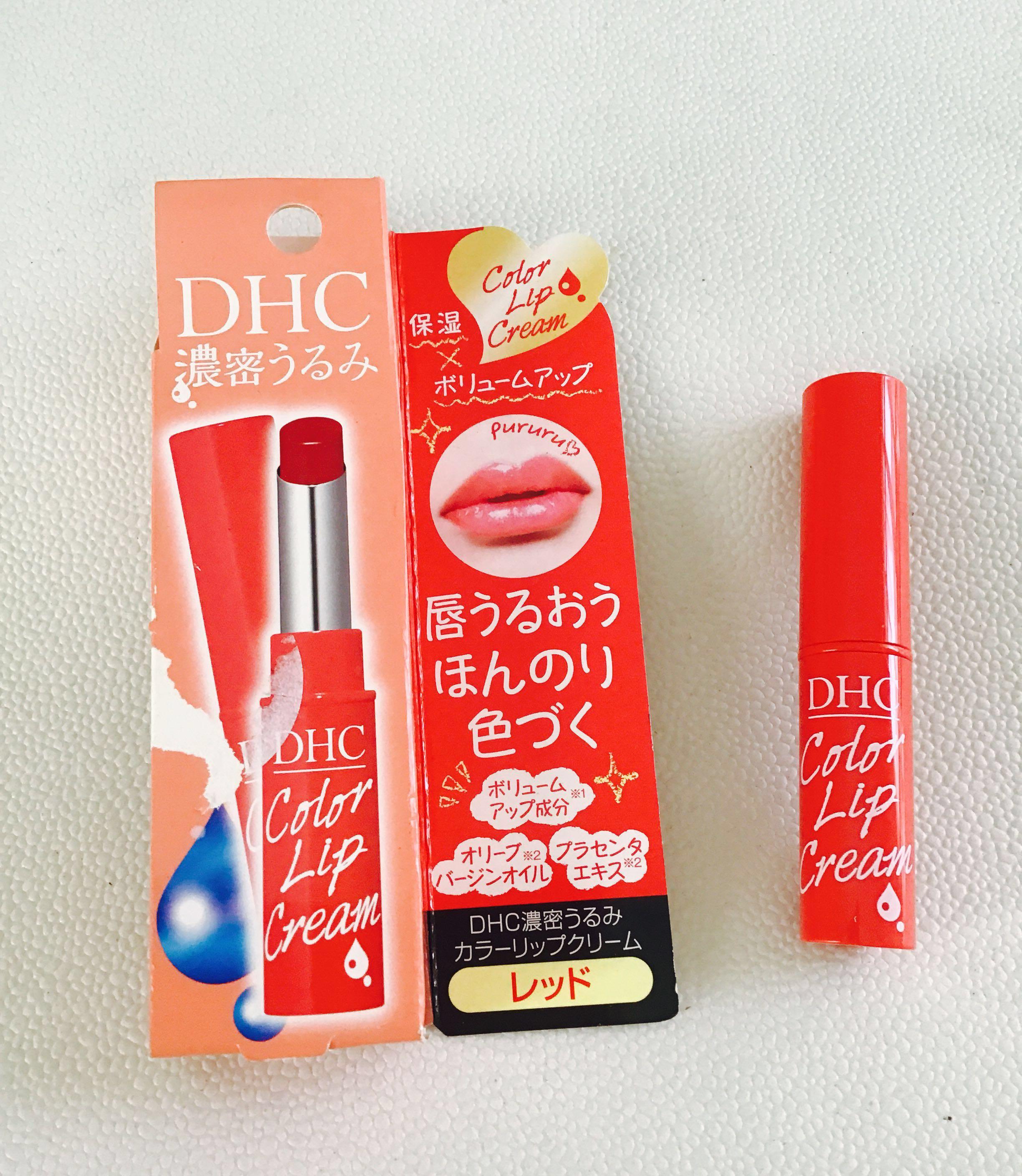 New DHC Color Lip Cream Red 1.5g ดีเอชซี ลิปครีม สีแดง หมดปัญหาปากแห้ง ...
