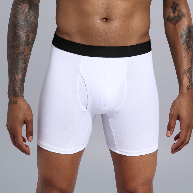 Men Boxers Long Underwear Cotton Man Plus Size Shorts Boxer Breathable ...