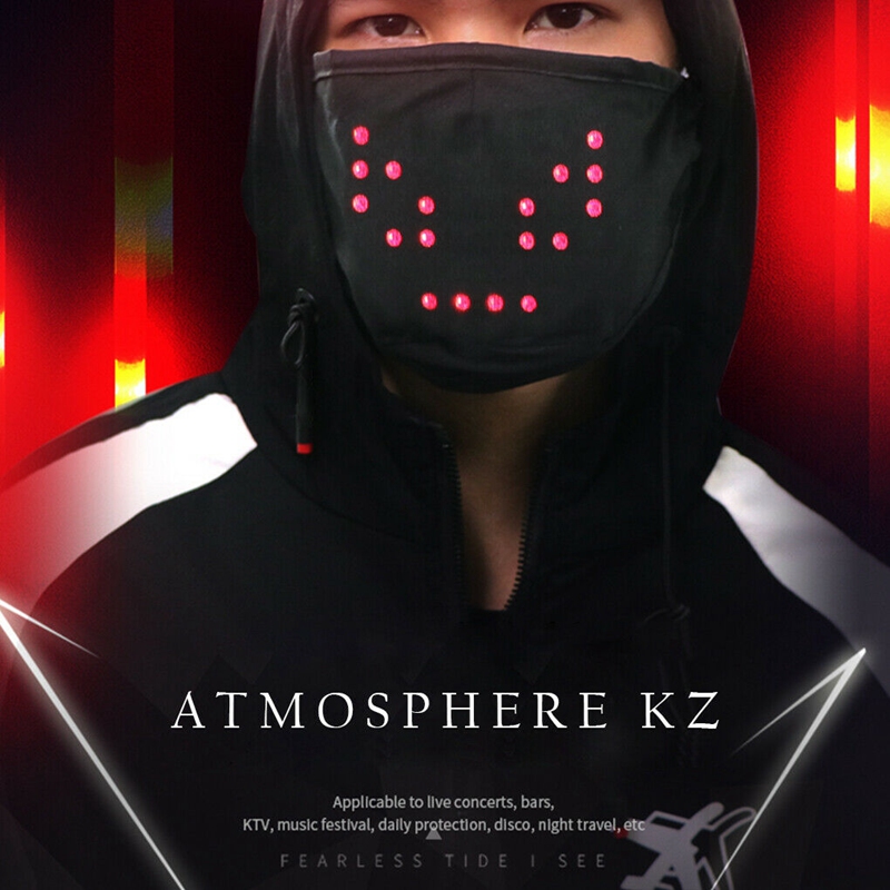 Voice Activated LED Face Mask - Imitates Lips Speaking - Outdoor ...