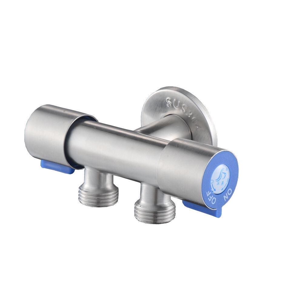 Stop Valve 2 way SUS304 ก๊อกน้ำ 2 หัว ก๊อกน้ำ 2 ทาง ไม่เป็นสนิม ต่อ 1 ...