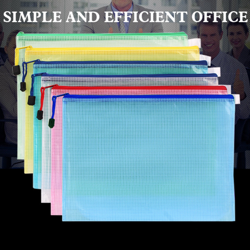 1Pcs A3 A4 A5 A6 Waterproof Plastic Zipper Paper File Folder Book ...