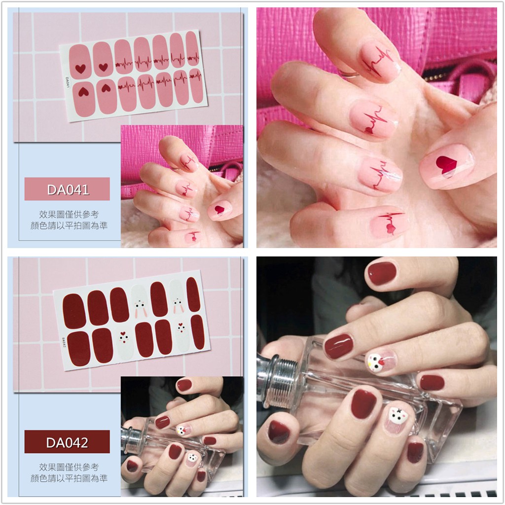 DA Nail sticker motif sticker kuku stiker kuku nail stiker glitter ...