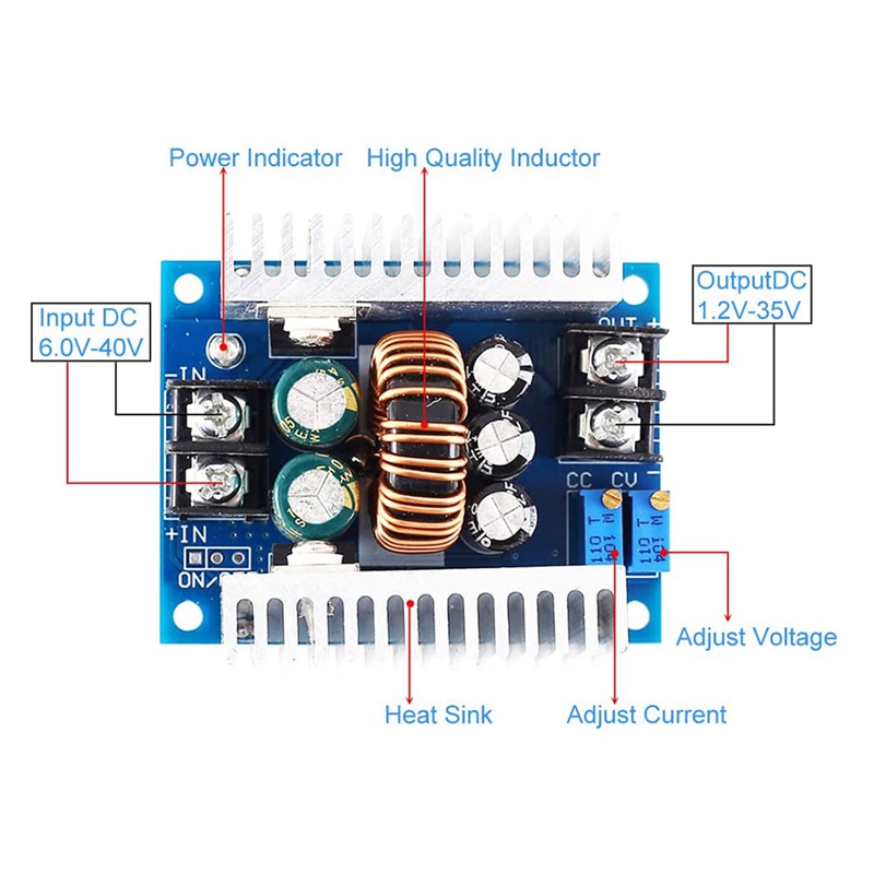 Step Down 300W 20A Module Buck Converter CC CV DC Power Supply Module ...