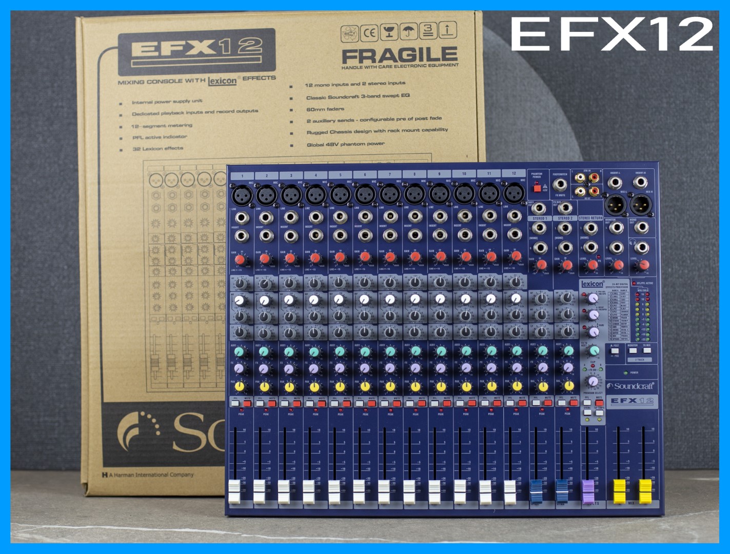 มิกซ์เซอร์ 12 ช่อง Soundcraf EFX12 12-channel Mixer with Effects Lexicon ((ถ่ายจากสินค้าจริงตรง ...