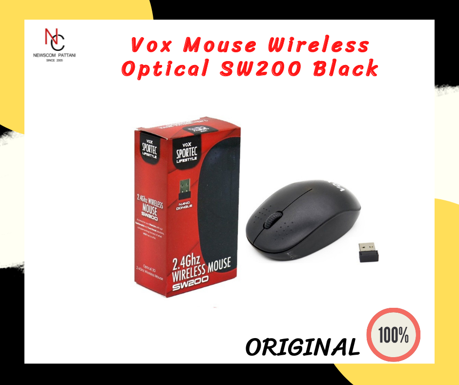Vox Mouse Wireless Optical SW200 Black | Lazada.co.th