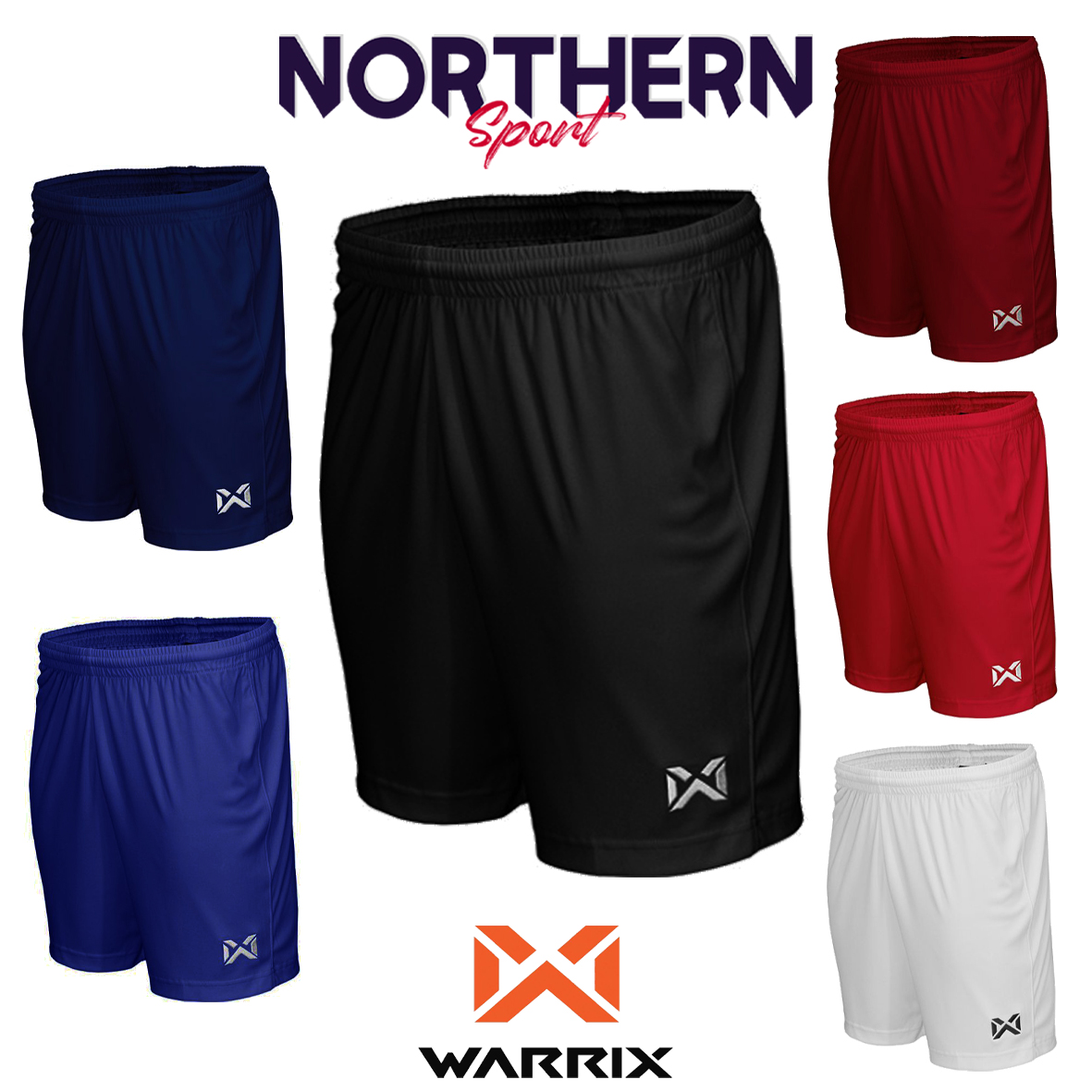 กางเกงกีฬาขาสั้น WARRIX กางเกงฟุตบอล เอวยางยืด มีเชือก ปักโลโก้ FBA009 WP-1509 - NorthernSport ...