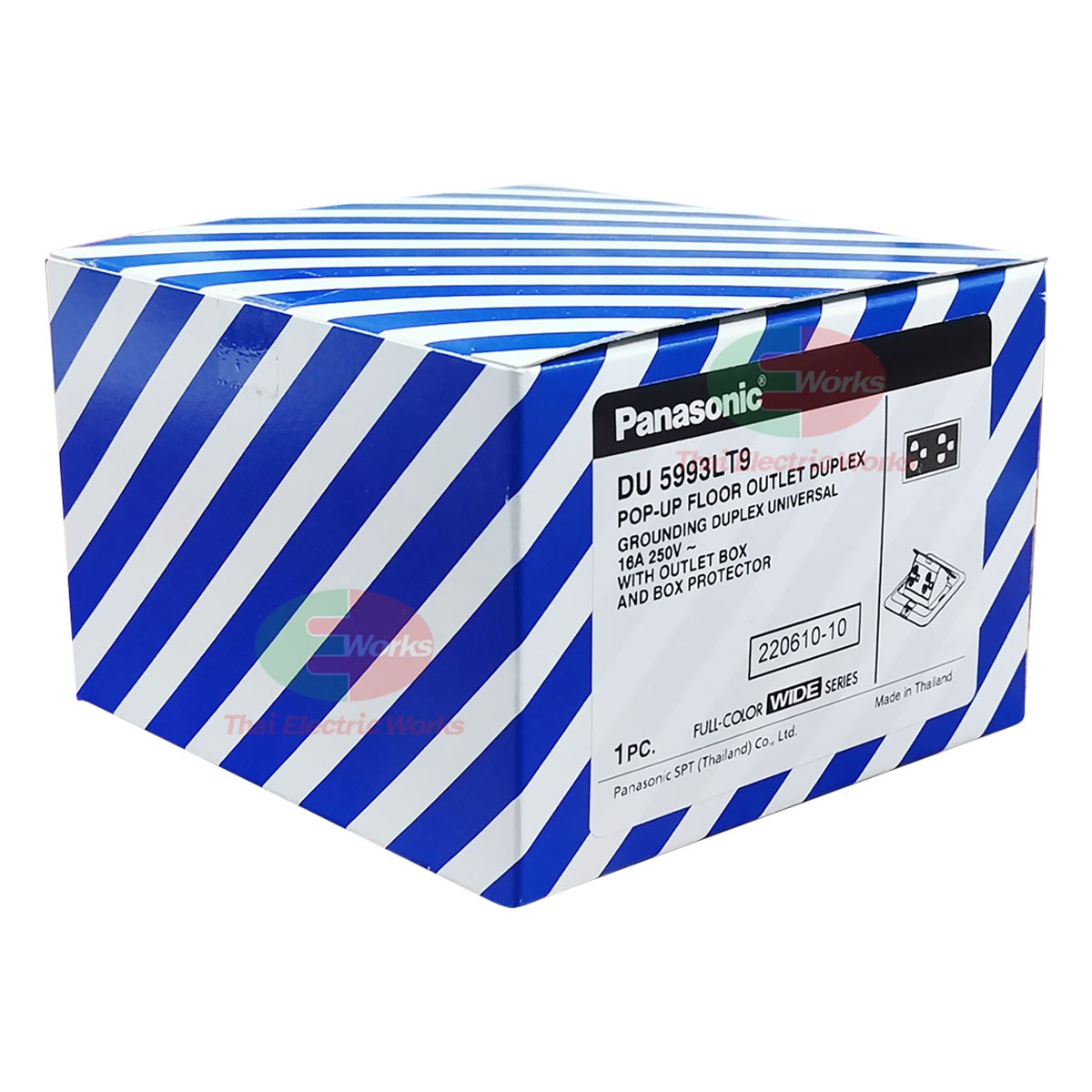 Panasonic DU5993 LT9 เต้ารับฝังพื้น พร้อมปลั๊กกราวด์คู่ 16A 250V พร้อม ...