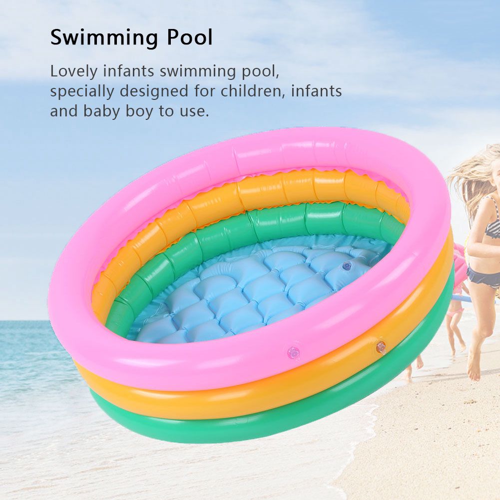 【สินค้าขายดี】Inflatable kids pool, kids soft inflatable pool kids round ...