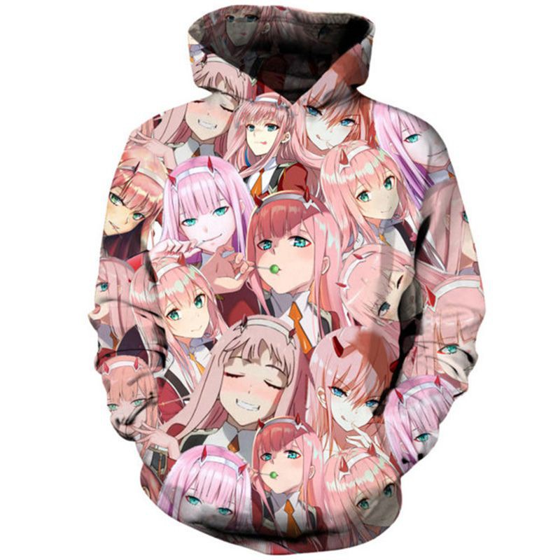 เสื้อกันหนาวเสื้อแจ็คเก็ตเสื้อฮู้ดดี้พิมพ์ลาย Anime Darling In The ...