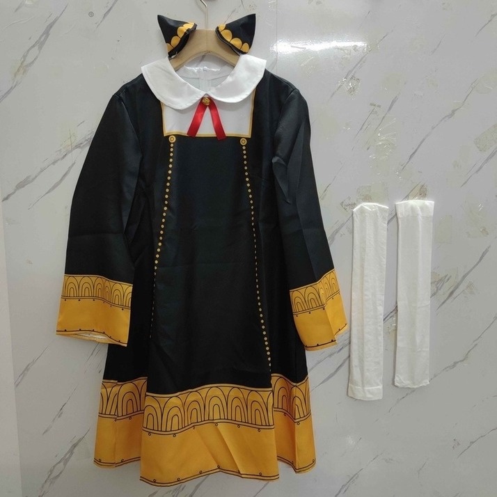 Anya Forger Cosplay Dress and Headwear Anime SPY×FAMILY Costume ...
