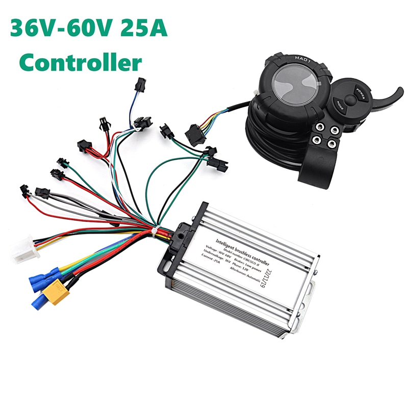 Electric Scooter 36V-60V 25A Brushless Controller+36V-72V MA01 LCD ...