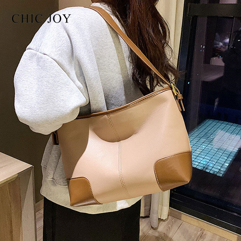 Cjoy กระเป๋าโท้ท เก๋จอยกระเป๋าสตรีแฟชั่นพร็อพกระเป๋าสะพายกระเป๋า Pu ทุกการแข่งขันกระเป๋าโท้ทแบบ ...