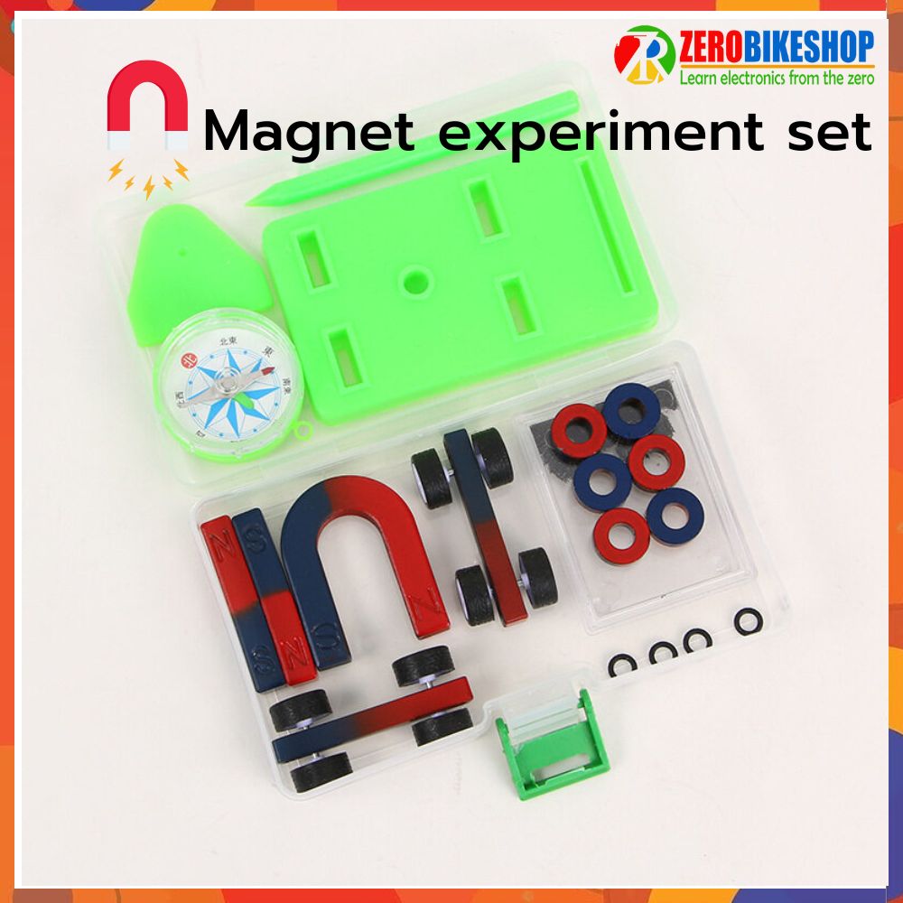 STEM ชุดทดลองวิทยาศาสตร์ ชุดทดลองสนามแม่เหล็ก แม่เหล็ก พร้อมกระเป๋าขนาดเล็กสำหรับเด็ก เทคโนโลยี ...